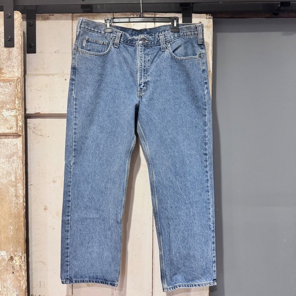 Carhartt | Jeans | Mens Carhartt Blue Jeans Work Pants 38x3 B480 Dps ...